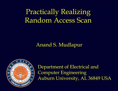 ppt practically realizing random access scan powerpoint presentation