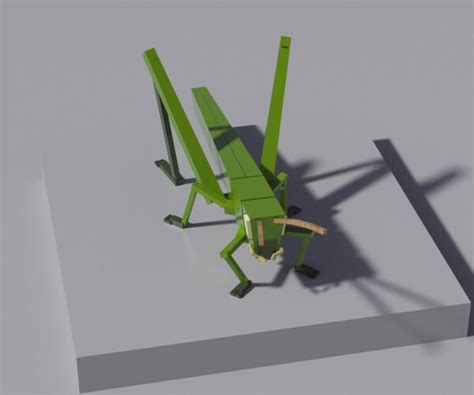 Artstation Boxy Grasshopper Maya Rig Game Assets