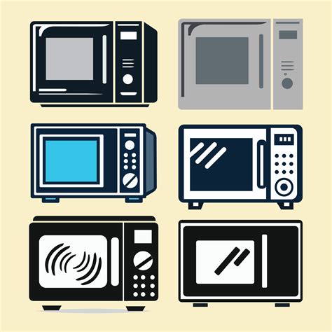 Set Of Modern Vector Microwave Icons Vector Art At Vecteezy