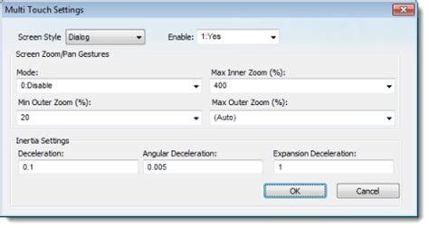 Configure The Default Multi Touch Settings For All Screens Web Studio Help