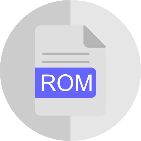 ROM File Format Flat Scale Icon Design Vector Art At Vecteezy