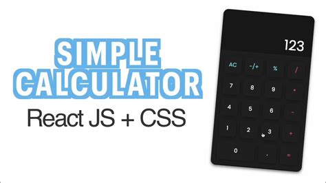 Simple Calculator Reactjs Project Code With Me Youtube