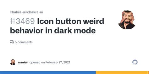 Icon Button Weird Behavior In Dark Mode · Issue 3469 · Chakra Ui