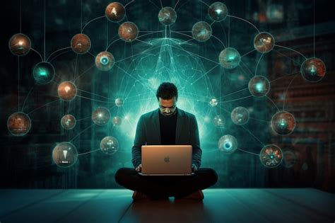 Premium Photo Enhancing Internet Network Security A Person Safeguarding With A Laptop