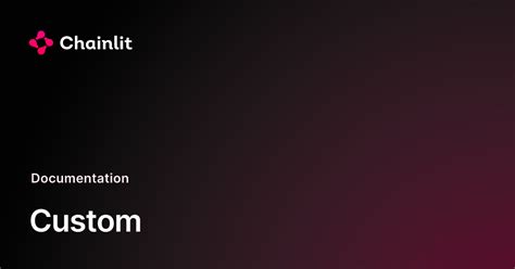 Custom Chainlit