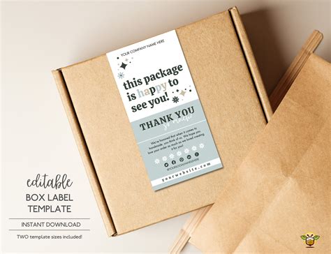 Fully Editable Box Label Template Fun Box Label Template Box Label