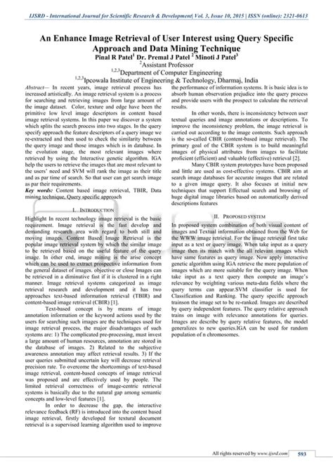 An Enhance Image Retrieval Of User Interest Using Query Specific Approach And Data Mining