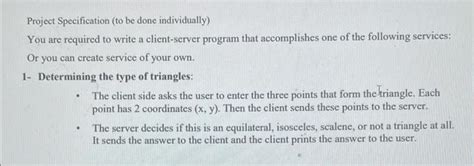 Solved You Are Required To Write A Client Server Program