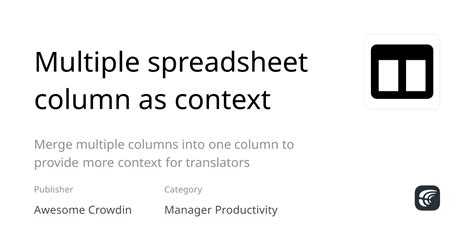 Multiple Spreadsheet Column As Context Crowdin Marketplace