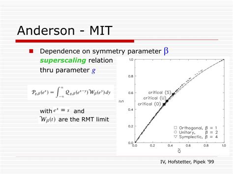 Ppt Power Law Banded Random Matrices A Testing Ground For The Anderson Transition Powerpoint