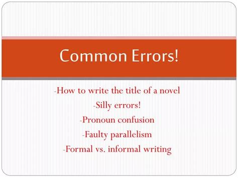 PPT Common Errors PowerPoint Presentation Free Download ID 6252483