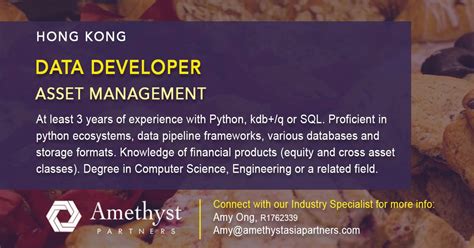 Amethyst Partners On Linkedin Datadeveloper Assetmanagement Python Sql Pythonecosystems