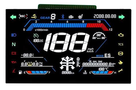 Va Nagetive Transmissive Monochrome 7 Segment Lcd Vehicle Mounted Display China Lcd Display