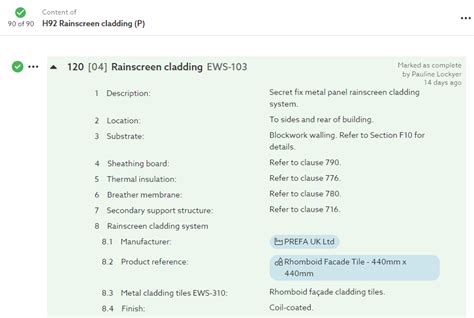 Nbs Sample Specifications Uniclass Or Caws Classification Nbs