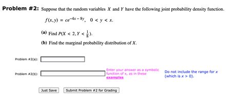Solved Problem 2 Suppose That The Random Variables X And Y Chegg Com