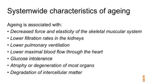 Physiology Of Ageing Flashcards Quizlet