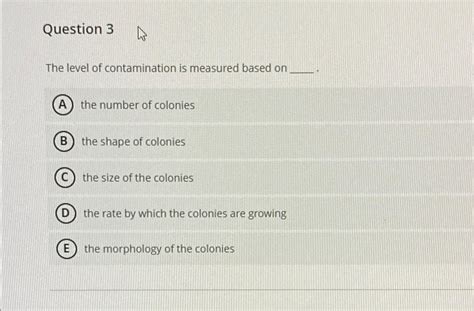 Solved Question The Level Of Contamination Is Measured Chegg
