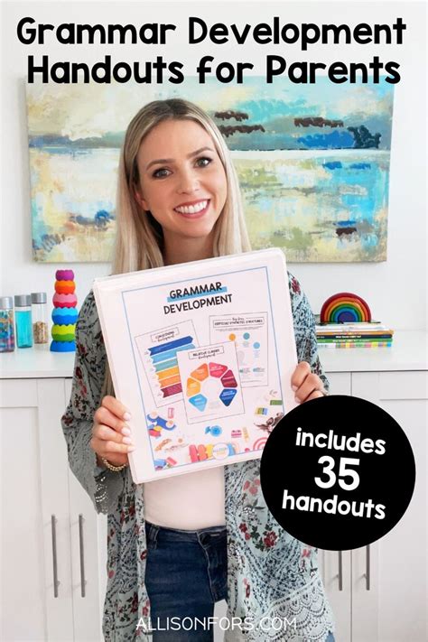 Grammar Development Charts Handouts And Developmental Milestones