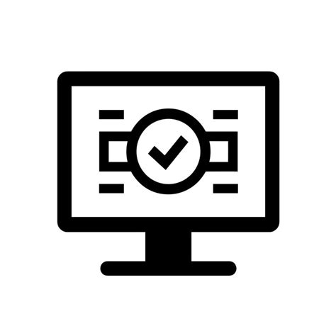 Computer Monitor With A Check Mark Symbol Indicating Completion Or Approval Premium Ai