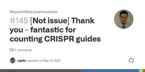 [not issue] thank you fantastic for counting crispr guides · issue 145 · wojciechmula
