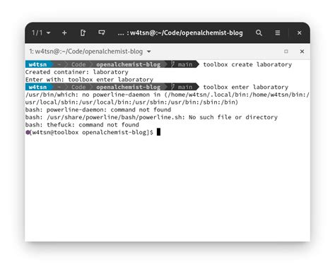 Introducing Powerline To Fedora Toolbox 221b