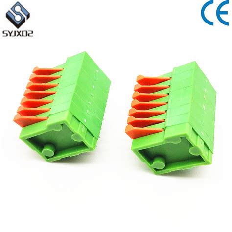 Mm Pitch Right Angle Spring Electrical PCB Connector Terminal Blocks China Connector