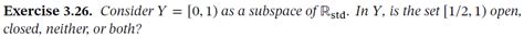 Solved Exercise 326 Consider Y 01 As A Subspace Of Rstd