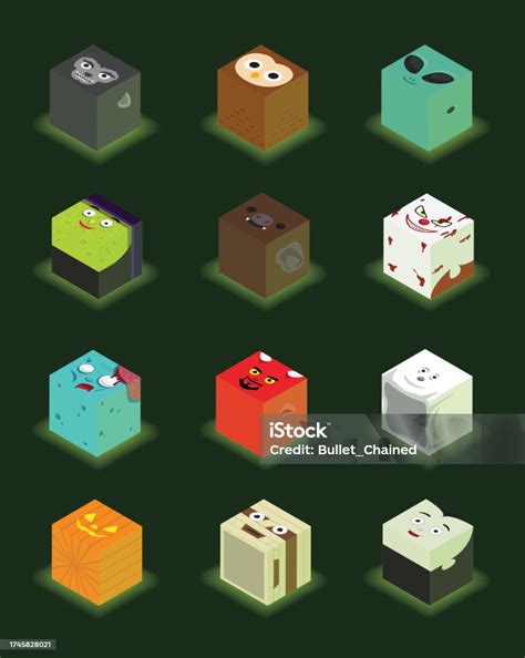 할로윈 캐릭터 주사위 3d 세트 늑대 인간 괴물 올빼미 박쥐 마녀 좀비 미라 드라큘라 벡터 초록불 3차원 형태에 대한 스톡 벡터 아트 및 기타 이미지 Istock