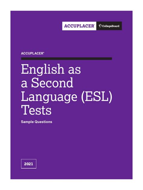 Accuplacer Esl Tests Sample Questions Pdf Peanuts Verb