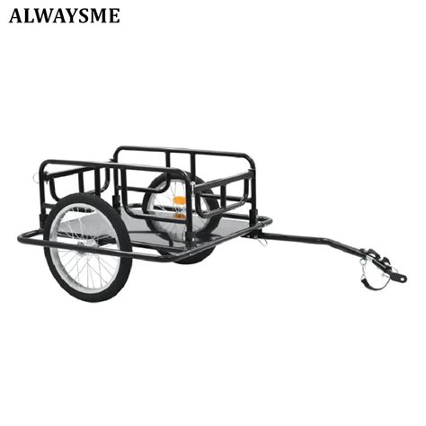 Alwaysme 접이식 자전거 사이클 자전거용 카고 트레일러 캠핑 텐트용 수하물 운반 하중 150lbs저전거 아이좌석