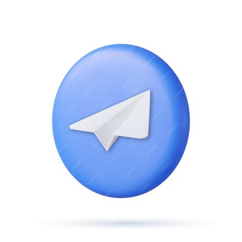 Premium Vector 3d Telegram App Icon Symbols
