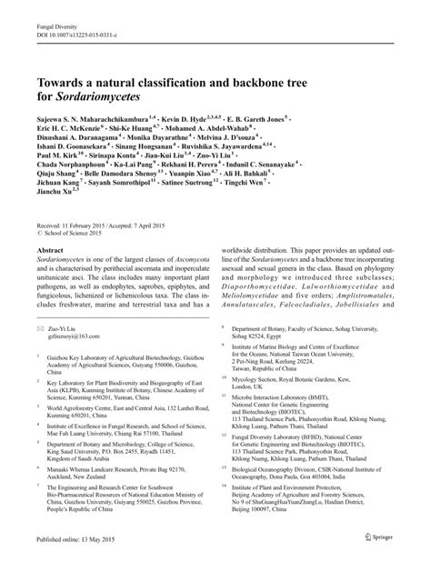 pdf towards a natural classification and backbone tree for