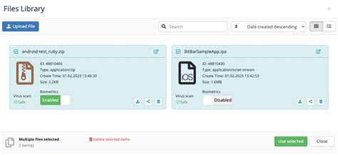 Running Live Test With Biometric Instrumentation Bitbar Documentation