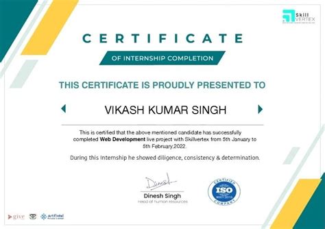 Vikash Kumar Singh On Linkedin Opportunity Experience Internship