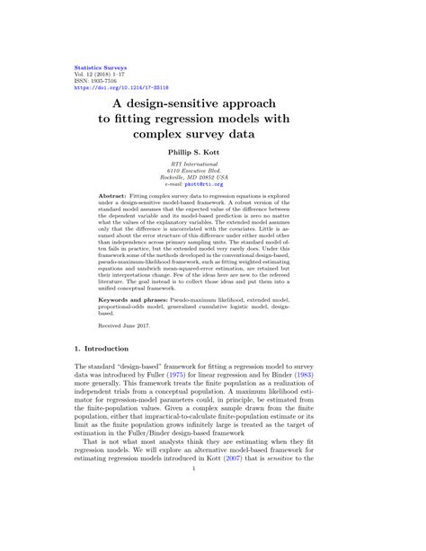 Pdf A Design Sensitive Approach To Fitting Regression Models With