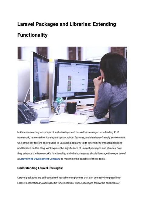 Ppt Laravel Packages And Libraries Extending Functionality