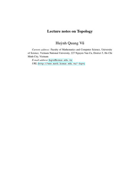Lecture Notes On Topology 6 Pdf Set Mathematics Space