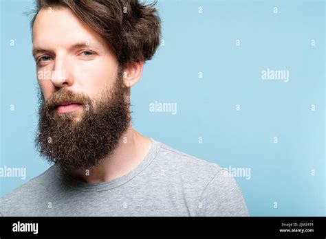 Serious Bearded Guy Penetrating Look Confident Stock Photo Alamy