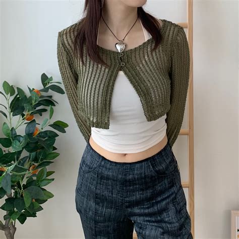 크로쉐 메쉬 크롭 가디건 홀터넥 나시 Set