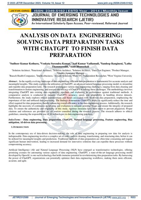 pdf analysis on data engineering solving data preparation tasks with