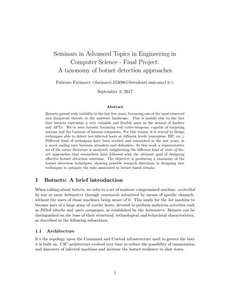 A Taxonomy Of Botnet Detection Approaches Pdf