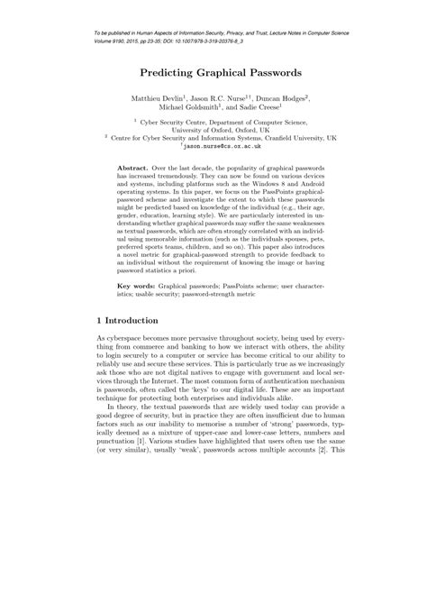 pdf predicting graphical passwords