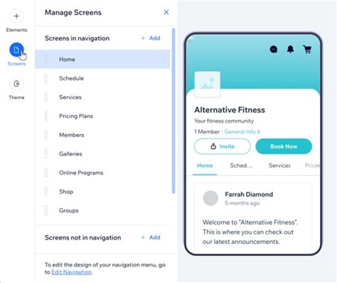 wix mobile apps customizing your site on the member apps help center