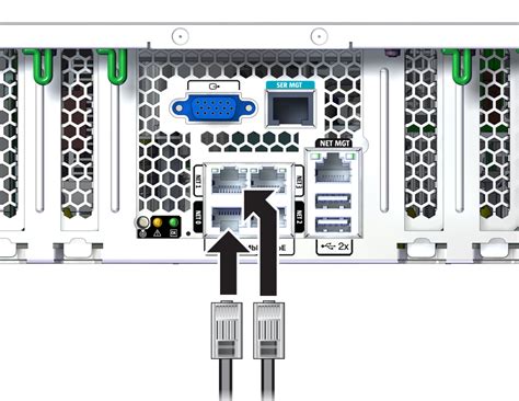 이더넷 네트워크 케이블 연결 Sparc T7 1 서버 설치 설명서