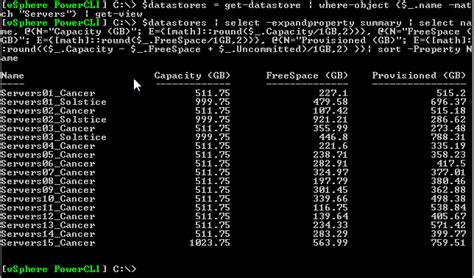 Datastore Usage Via Powershell Virtirl