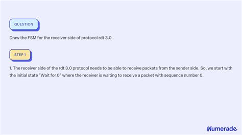 Solveddraw The Fsm For The Receiver Side Of Protocol Rdt 30 Solveddraw The Fsm For The Receiver Side Of Protocol Rdt 30