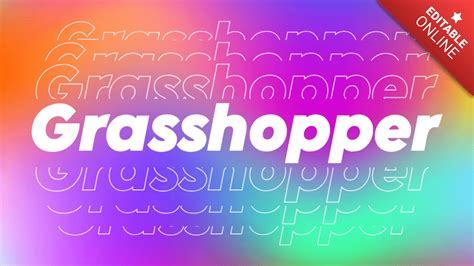 Grasshopper Text Effect Generator Textstudio