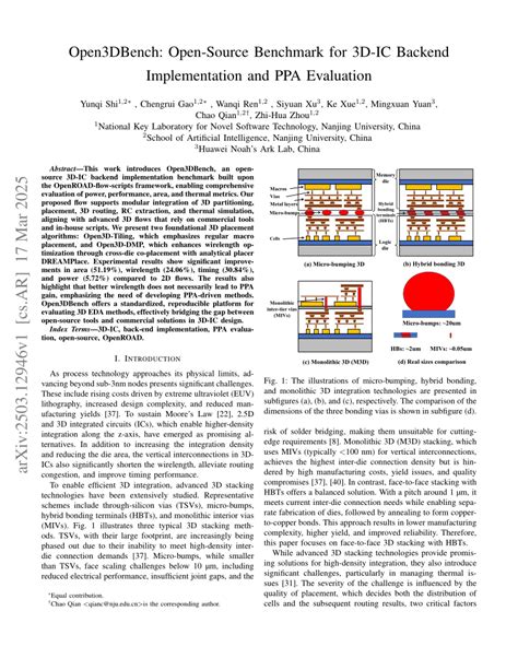 Pdf Open3dbench Open Source Benchmark For 3d Ic Backend Implementation And Ppa Evaluation