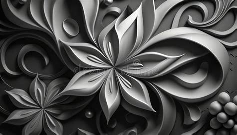 Abstract Grayscale Composition Background Generative Ai Stock