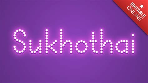 Sukhothai Led Text Effect Generator